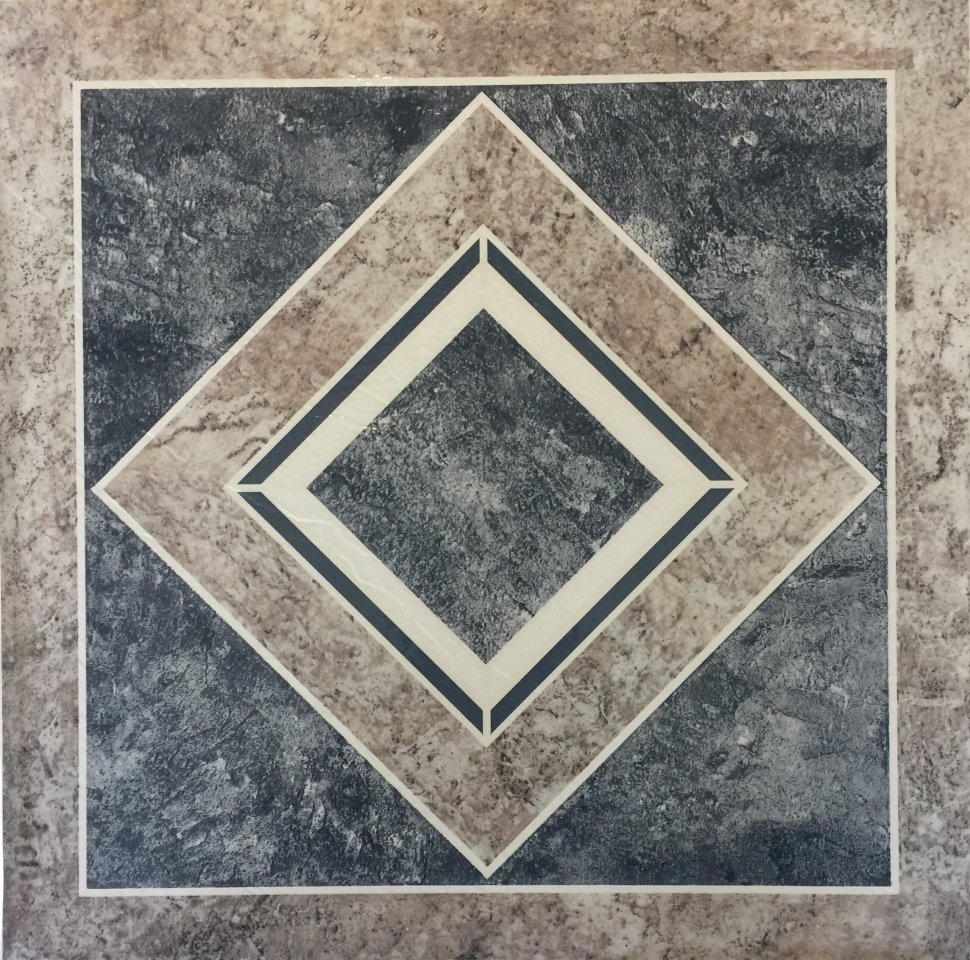 Samolepicí podlahové PVC čtverce dlažba hnědomodrá (30,4 x 30,4 cm ...