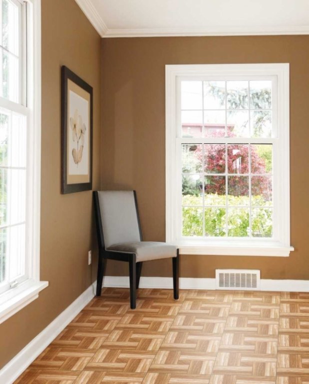 Samolepicí podlahové PVC čtverce dřevěné parkety (30,4 x 30,4 cm ...